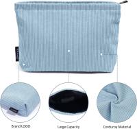 China lager capaccity light weight corduroy toiletry bags for sale
