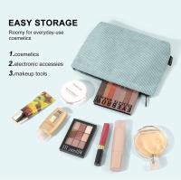 China lager capaccity light weight corduroy toiletry bags for sale