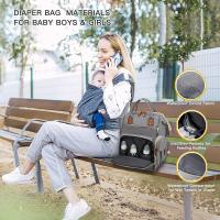 China Large Capacity Waterproof Mommy Diaper Bag Custom Logo Lightweight 40L for sale