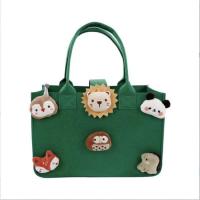 China Reusable Foldable Felt Gift Bag Large Capacity Mommy Storage Tote Handbag for sale