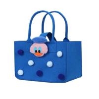 China Reusable Foldable Felt Gift Bag Large Capacity Mommy Storage Tote Handbag for sale