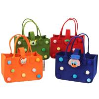 China Reusable Foldable Felt Gift Bag Large Capacity Mommy Storage Tote Handbag for sale