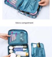 China Waterproof Travel Cosmetic Bag Women Toiletries Organizer 20L Polyester Storage Case for sale