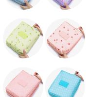China Waterproof Travel Cosmetic Bag Women Toiletries Organizer 20L Polyester Storage Case for sale