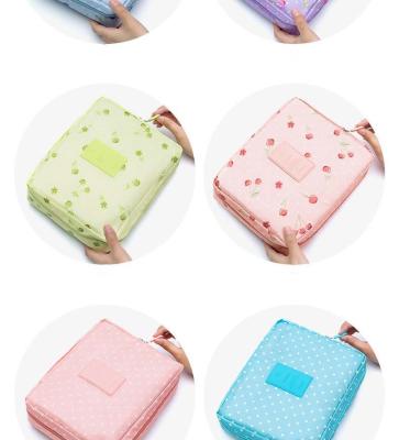 China Waterproof Travel Cosmetic Bag Women Toiletries Organizer 20L Polyester Storage Case for sale