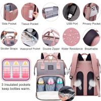 China Waterproof Oxford Cloth Mommy Bag Baby Diaper Bag with Changing Mattress Large Capacity 38L for sale