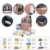 China Waterproof Oxford Cloth Mommy Bag Baby Diaper Bag with Changing Mattress Large Capacity 38L for sale