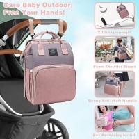 China Waterproof Oxford Cloth Mommy Bag Baby Diaper Bag with Changing Mattress Large Capacity 38L for sale
