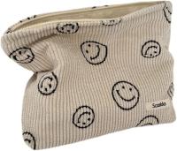 China Custom Luxury Travel Makeup Pouch with Embroidery Logo 25x18x5cm for sale