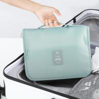 China Women Hanging Toiletry Bag Water Resistant Cosmetic Makeup Travel Organizer 9.4x3.7x7.4 Inches for sale