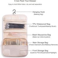 China Large Oxford Women Travel Cosmetic Bag Organizer Dopp Kit Hanging 24x20x40cm Water Resistant for sale