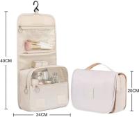 China Large Oxford Women Travel Cosmetic Bag Organizer Dopp Kit Hanging 24x20x40cm Water Resistant for sale