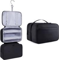 China Water Resistant PU Leather Cosmetic Bag Toiletries Organizer for Men Women 0.458kg for sale