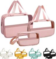 China Clear Travel Toiletry Bag Transparent Hanging Organizer Shockproof Protective Storage 11.82x3.94x8.27cm for sale