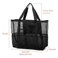 China Double Layer Insulated Mesh Transparent Tote Bag 37x42x15cm Large Capacity Picnic Beach Bag for sale