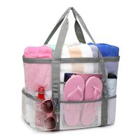 China Double Layer Insulated Mesh Transparent Tote Bag 37x42x15cm Large Capacity Picnic Beach Bag for sale