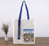China Cotton Canvas Handbag 38x32x10cm Camouflage Color Custom Logo Shopping Tote for sale