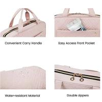 China Travel Toiletry Makeup Bag Cosmetic Storage Box 11x9.4x3 Inch Pleated Cotton Peach Skin Velvet Pink for sale