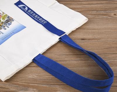 China Custom Full Color Printing Eco Canvas Tote Bags 0.1kg Lightweight for Shopping for sale