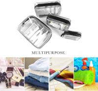 China Clear PVC Cosmetic Bag Waterproof Toiletry Pouch Portable Makeup Organizer Set 0.11kg for Travel for sale