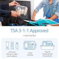 China Large Clear Toiletry Bag with Handle TSA Approved Fit Carry-on 0.11kg Customizable for sale
