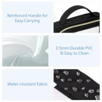 China Large Clear Toiletry Bag with Handle TSA Approved Fit Carry-on 0.11kg Customizable for sale