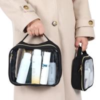 China Large Clear Toiletry Bag with Handle TSA Approved Fit Carry-on 0.11kg Customizable for sale