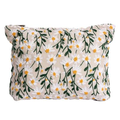 China Large Capacity Canvas Makeup Bag Travel Toiletry Organizer 0.1kg Custom Size for sale