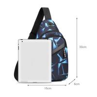 China Men Anti Theft Chest Bag USB Charging Crossbody Sling Pack 2L Polyester Fiber Short Trip Messenger for sale
