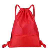 China Custom Reusable Polyester Drawstring Bag with Cotton Rope 20-30cm for Outdoor School for sale