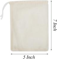 China Organic Cotton Reusable Shopping Bags 7x5inch Eco Friendly Fruit Grocery Bags for sale
