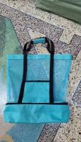 China 2 in 1 Mesh Beach Tote Bag with Insulated Cooler Compartment 20x16x6 Inch for sale
