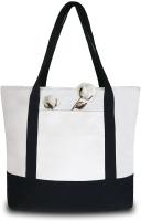 China White Eco Canvas Zipper Bag with Clear Logo Pictures Simple Style 1 Compartment for sale