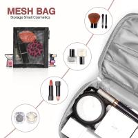 China Waterproof Shockproof Travel Makeup Bag 8.2x6.0x6.5 Inch with Mesh Brush Holder Storage Organizer for sale