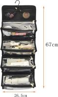China Large Capacity Hanging Eco-Friendly Polyester Travel Toiletry Bag 4 in 1 Roll Makeup Organizer 10.43x6.69x5.91in for sale