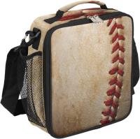 China Insulated Kids Lunch Cooler Bag Baseball Print Tote 10.5x3.5x9.5 Inch Waterproof for sale