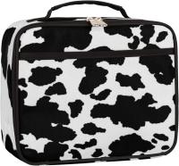 China Multi Functional Waterproof Fabric Cow Printed Lunch Bag With Handle for sale