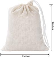 China Custom Cotton Drawstring Storage Bags 3x4 Inch Promotional Gift Bags for Retail Packaging for sale