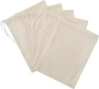 China Cotton Drawstring Bags 5x7 Inch Lightweight Party Wedding Home Supplies White for sale