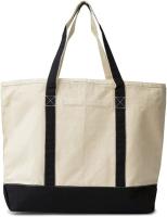 China Extra Large Canvas Zippered Tote Bag 22 Inch 100% Organic Cotton Zip Top Sturdy Tote for sale