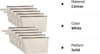 China Cotton Canvas Makeup Bag with Bottom 10.24x2.17x5.51 Inches Multi-Purpose Cosmetic Bag with Zipper for sale