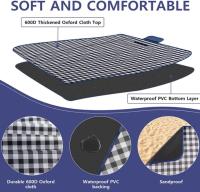 China Extra Large Outdoor Picnic Beach Blanket 80x60 Inch Foldable Lightweight Waterproof Sand Mat for sale