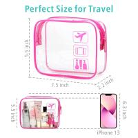 China Waterproof Clear Cosmetic Makeup Bag 7.5x5.5x2.2 Inch Shockproof Travel Case for sale