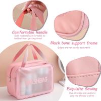 China Water Resistant Travel Toiletry Makeup Bag 11.8x3.93x8.26 Inches with Handy Handle for sale