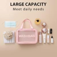 China Water Resistant Travel Toiletry Makeup Bag 11.8x3.93x8.26 Inches with Handy Handle for sale