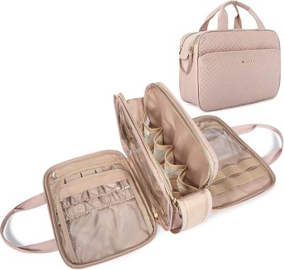 China Large Capacity Travel Toiletry Bag 11x7.8x4.3 Inches Water Resistant Makeup Cosmetic Organizer for sale