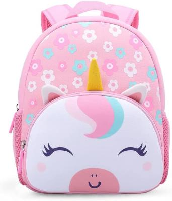 China 3D Cartoon Neoprene Animal Schoolbag Waterproof Lunch Box Carry Bag for Kids 8.3x3.9x10.2 Inches for sale