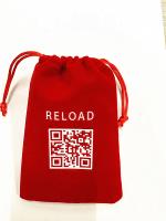 China Custom Satin Drawstring Jewelry Bag Flocking Pocket Red 1000pcs MOQ Recyclable for sale