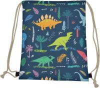 China Cartoon Dinosaur Boys Drawstring Backpack Lightweight Mesh Gym Bag for Travel Sports Waterproof for sale