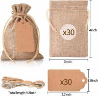 China Natural Burlap Drawstring Bags 3x4 Inch Wedding Favor Sacks Linen Pouches for Jewelry Gifts for sale